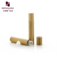 China 15ml Empty Bamboo Roller Bottle Plastic Inner Container Large Capacity Essential Oil Roll On Bottle Laser Logo Acceptable for sale