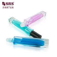 China 10ml Rectangular Glass Roll‑on Bottle Refillable Empty Glass Roller Vial Unique Cosmetic Packaging OEM Supported for sale