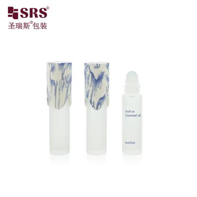 China BLPY 10ML Empty Customized Color Glass Roller Bottle With Water-transfer Printing Cap for sale