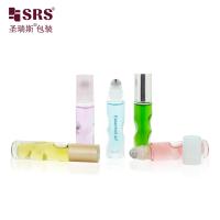 China BLPI 10ML Unique Shape Glass Bottle With Painted Frosted Roll On Essential Oil Bottle for sale