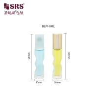 China BLPI 10ML Unique Shape Glass Bottle With Painted Frosted Roll On Essential Oil Bottle for sale