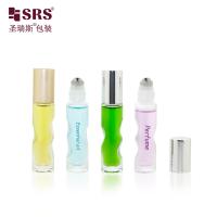China BLPI 10ML Unique Shape Glass Bottle With Painted Frosted Roll On Essential Oil Bottle for sale