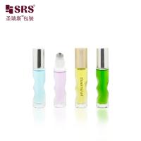 China BLPI 10ML Unique Shape Glass Bottle With Painted Frosted Roll On Essential Oil Bottle for sale