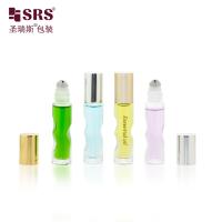 China BLPI 10ML Unique Shape Glass Bottle With Painted Frosted Roll On Essential Oil Bottle for sale