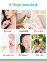 China GB1-6ML Round Transparent Molded Glass Roll On Essential Oil Bottle Leak Proof for sale