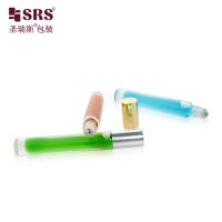 China GB1-8ML Cylinder Shape Glass Clear Roller Ball Bottle Applicator Packaging for sale