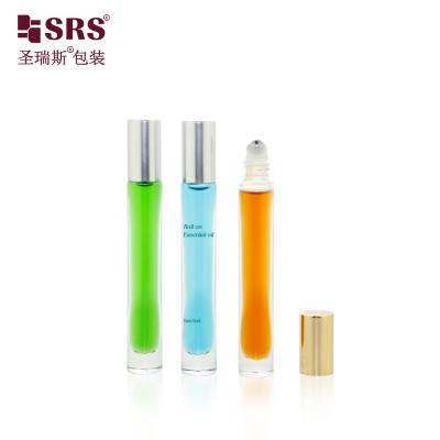 China GB1-8ML Cylinder Shape Glass Clear Roller Ball Bottle Applicator Packaging for sale