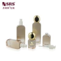China Elegant Rectangle Glass Cosmetic Bottle Gradient Finish Empty Serum Bottle for Facial Skincare Packaging for sale
