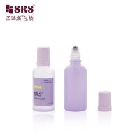China BLPF 5ml 10ml 15ml 20ml 30ml 50ml 100ml Paint Purple Frosted Glass Roller Bottle for sale