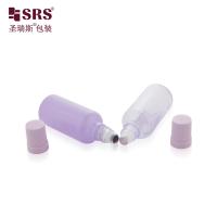 China BLPF 5ml 10ml 15ml 20ml 30ml 50ml 100ml Paint Purple Frosted Glass Roller Bottle for sale