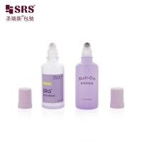 China BLPF 5ml 10ml 15ml 20ml 30ml 50ml 100ml Paint Purple Frosted Glass Roller Bottle for sale
