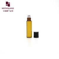 China Empty 5ml Tubular Glass Roller Bottle Stainless Steel Ball Plastic Cap Mini Cosmetic Oil Vial for sale