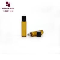 China Empty 5ml Tubular Glass Roller Bottle Stainless Steel Ball Plastic Cap Mini Cosmetic Oil Vial for sale