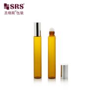 China 10ml Tubular Glass Roll‑On Bottle 15mm Diameter Empty Cosmetic Roller Vial for Essential Oil Perfume for sale