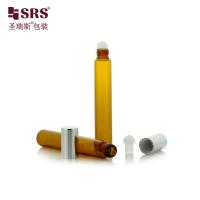 China 10ml Tubular Glass Roll‑On Bottle 15mm Diameter Empty Cosmetic Roller Vial for Essential Oil Perfume for sale