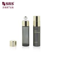 China 15ml Clear Glass Roll on Bottle on off Lock Cap Empty Cosmetic Container for Perfume Lip Treatment Oil for sale