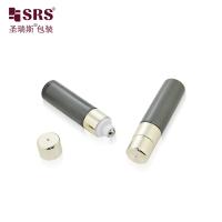 China 15ml Clear Glass Roll on Bottle on off Lock Cap Empty Cosmetic Container for Perfume Lip Treatment Oil for sale