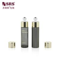 China 15ml Clear Glass Roll on Bottle on off Lock Cap Empty Cosmetic Container for Perfume Lip Treatment Oil for sale