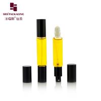 China 10ml Tubular Glass Bottle One End Roll‑On One End Spray Empty Cosmetic Vial for Essential Oil Perfume for sale