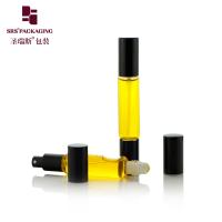 China 10ml Tubular Glass Bottle One End Roll‑On One End Spray Empty Cosmetic Vial for Essential Oil Perfume for sale