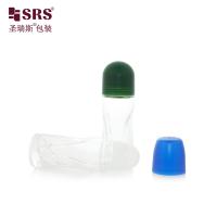 China 50ml Irregular‑Shaped Molded Glass Roll‑On Bottle With Plastic Roller Ball For Deodorant Body Perfume for sale