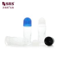 China 50ml Irregular‑Shaped Molded Glass Roll‑On Bottle With Plastic Roller Ball For Deodorant Body Perfume for sale