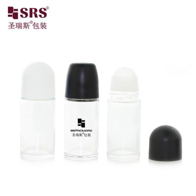 China 60ml Empty Cylindrical Glass Roller Bottle Large Volume For Body Oil Perfume Packaging for sale