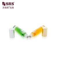 China Premium Thick Bottom Glass Roll on Bottle 6ml Steel Ball Roller Bottle for Essential Oil Perfume for sale