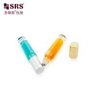 China Premium Thick Bottom Glass Roll on Bottle 6ml Steel Ball Roller Bottle for Essential Oil Perfume for sale