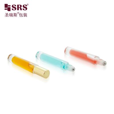 China Custom Print Glass Roller Bottle GB1 8ml Thick Base Roll on Bottle for Travel Skincare Liquid Packaging for sale