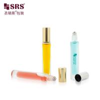 China Custom Print Glass Roller Bottle GB1 8ml Thick Base Roll on Bottle for Travel Skincare Liquid Packaging for sale