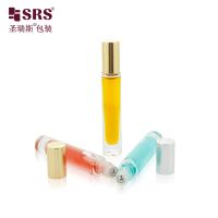 China Custom Print Glass Roller Bottle GB1 8ml Thick Base Roll on Bottle for Travel Skincare Liquid Packaging for sale