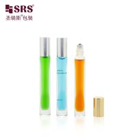China Custom Print Glass Roller Bottle GB1 8ml Thick Base Roll on Bottle for Travel Skincare Liquid Packaging for sale