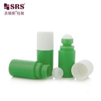 China 60ml Cylindrical Roll On Bottle, Plastic Deodorant Roller Bottle With Double Layer Child Resistant Cap for sale