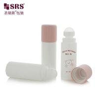 China 90ml Plastic Roll On Bottle, Deodorant Roller Bottle With Double Layer Child Resistant Cap, Optional Jade Steel Plastic Glass Balls for sale