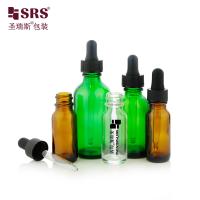 China Amber Alternative Green Glass Dropper Bottle 15 30 60 ml for Aromatherapy Essential Oil Custom Logo Available for sale