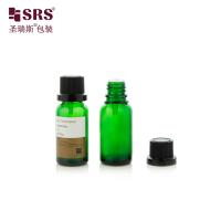 China Amber Green Glass Dropper Bottle 5ml to 100ml Tamper Proof Essential Oil Serum Container for sale