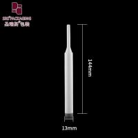 China Custom 13mm Diameter Long Nozzle PE Tube, Empty Cosmetic Squeeze Packaging Tube with Matching Lid for sale