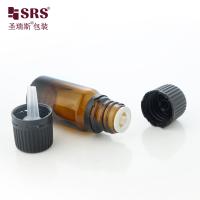 China UV Protection Amber Green Glass Essential Oil Bottle Tamper Evident Screw Cap Custom Logo Cosmetic Packing for sale
