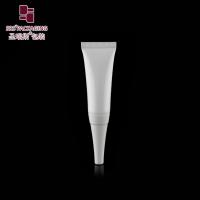 China Dia 19mm Pointed Tip PE Squeeze Tube White Cosmetic Tube with Cone Cap for sale
