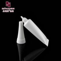 China Dia 19mm Pointed Tip PE Squeeze Tube White Cosmetic Tube with Cone Cap for sale