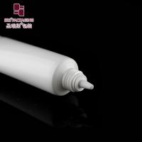 China Dia 19mm Pointed Tip PE Squeeze Tube White Cosmetic Tube with Cone Cap for sale