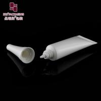 China Dia 19mm Pointed Tip PE Squeeze Tube White Cosmetic Tube with Cone Cap for sale
