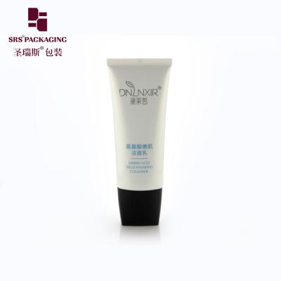 China 32mm PE Cosmetic Squeeze Tube, Sharp Nozzle & Square Flip Cap for Cleanser, Stretch Mark Cream Packaging for sale