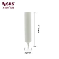 China 32mm PE Cosmetic Squeeze Tube, Sharp Nozzle & Square Flip Cap for Cleanser, Stretch Mark Cream Packaging for sale