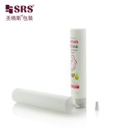 China 32mm PE Cosmetic Squeeze Tube, Sharp Nozzle & Square Flip Cap for Cleanser, Stretch Mark Cream Packaging for sale