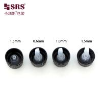 China SRS Custom Logo Empty Round Glass Essential Oil Bottle Tamper Evident Cap Multiple Orifice Sizes for sale