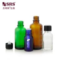 China Empty Round Glass Essential Oil Bottle Euro Dropper Insert Cap Multiple Orifice Sizes for sale