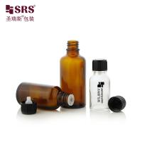 China Empty Round Glass Essential Oil Bottle Euro Dropper Insert Cap Multiple Orifice Sizes for sale