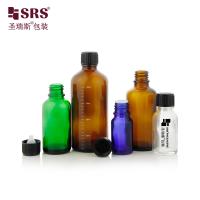 China Empty Round Glass Essential Oil Bottle Euro Dropper Insert Cap Multiple Orifice Sizes for sale